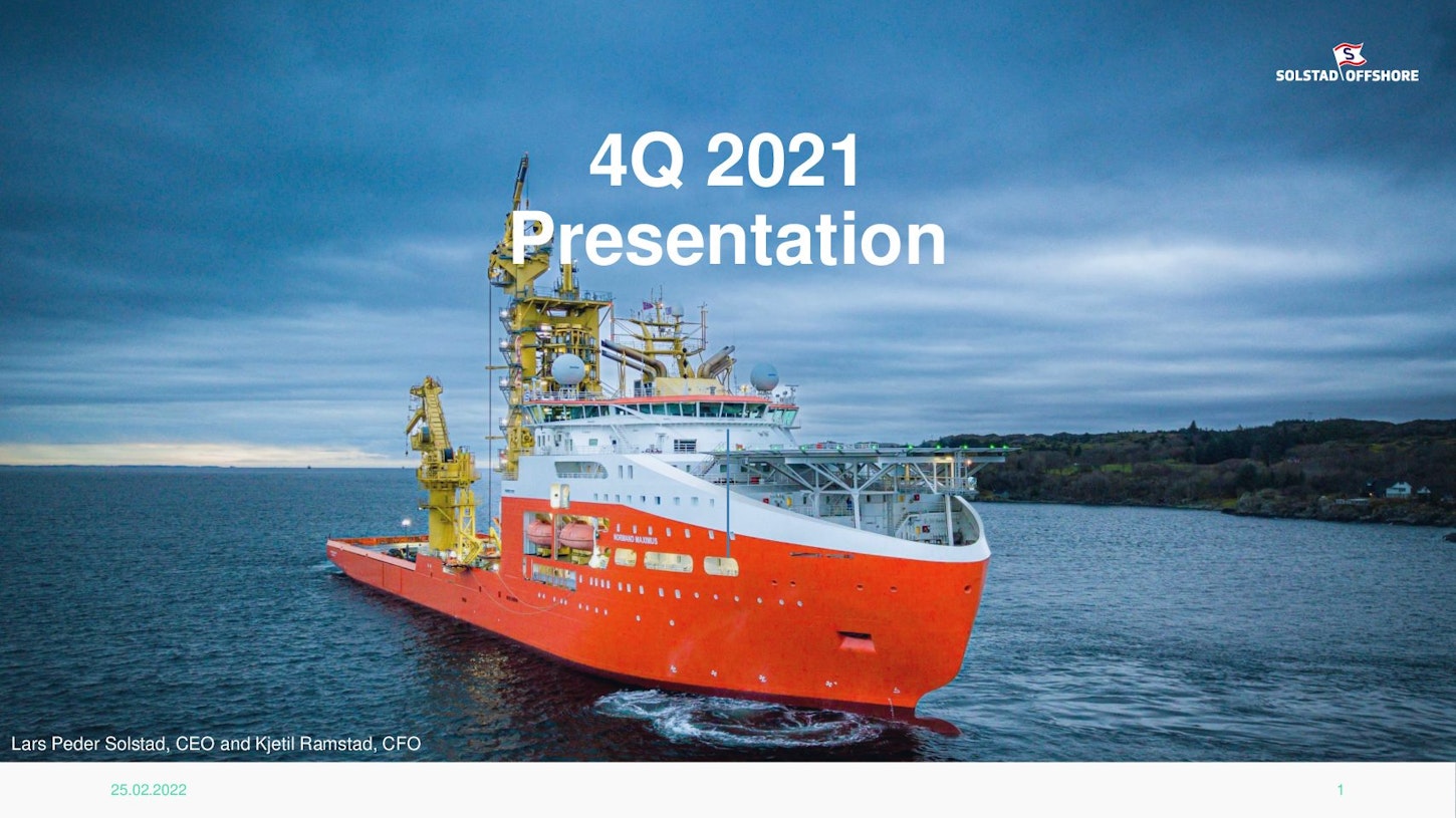 Welcome to Solstad Offshore ASA