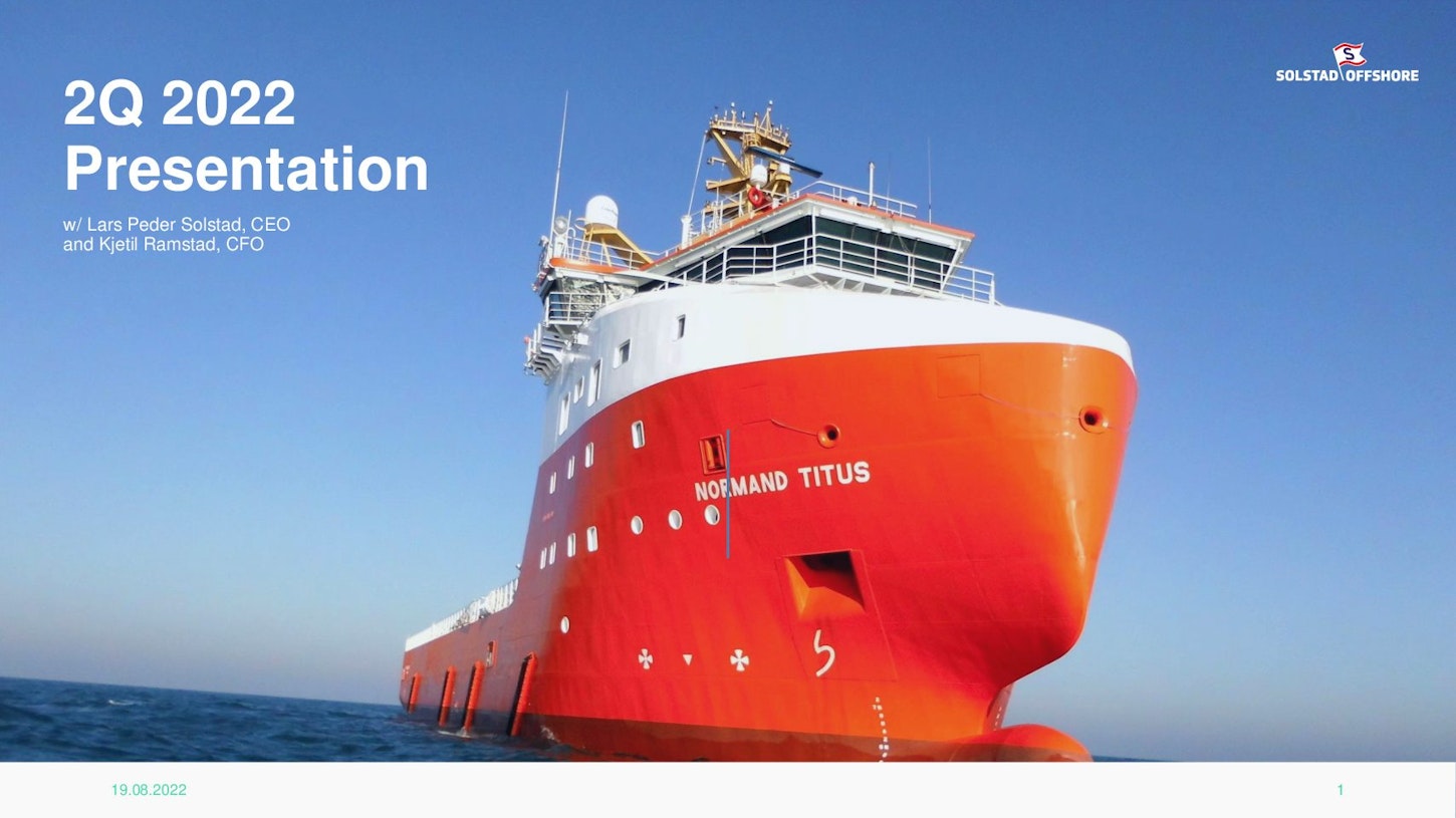 Welcome to Solstad Offshore ASA