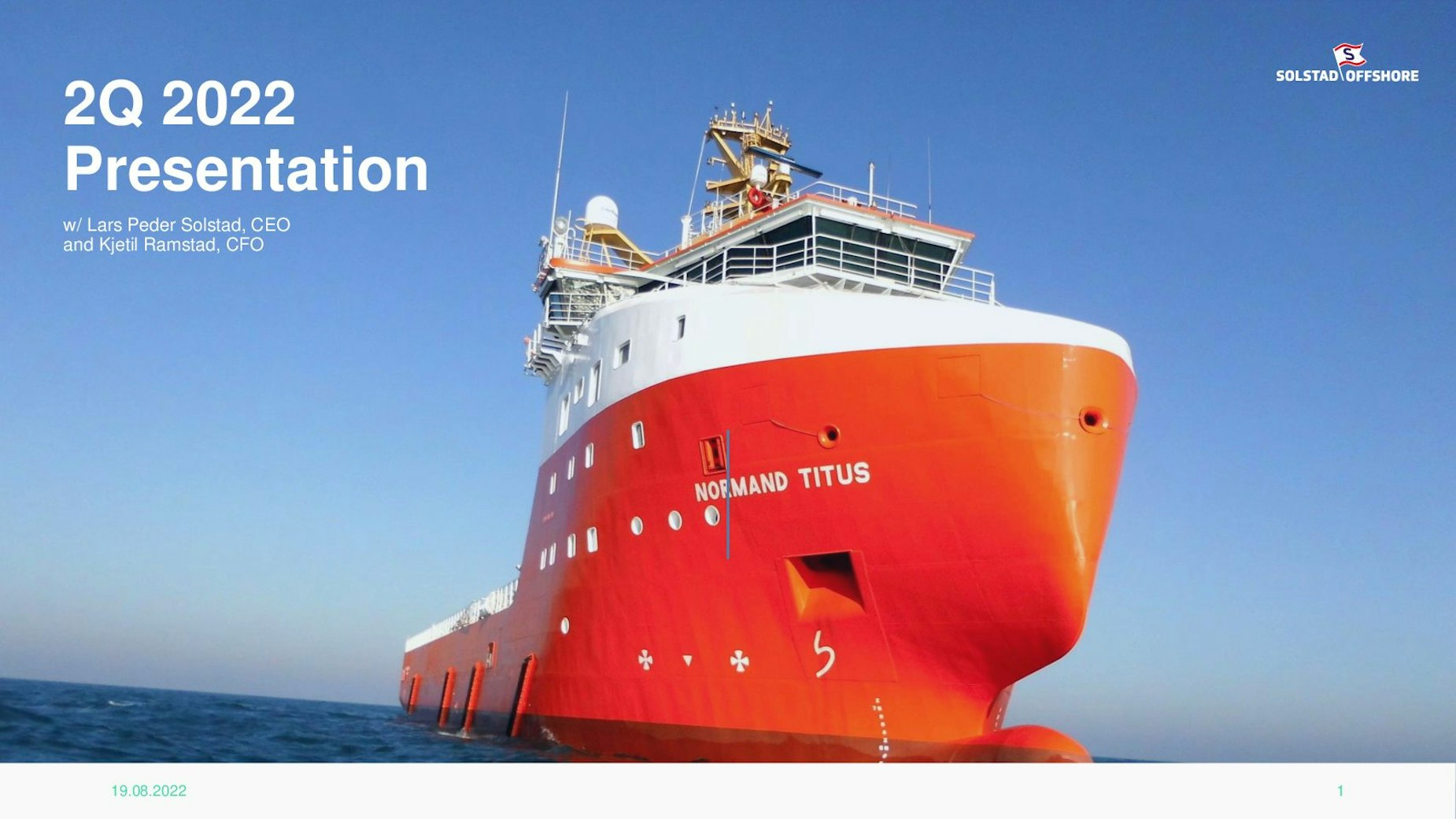 Welcome to Solstad Offshore ASA